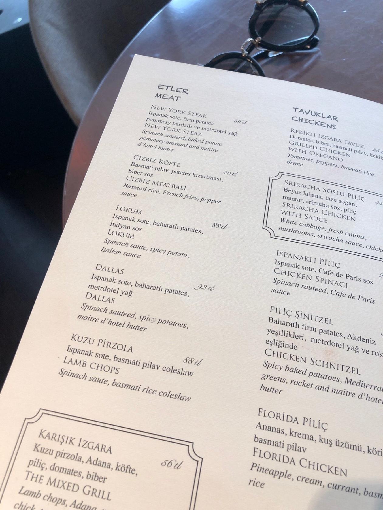 Menu at The Khan Shisha Lounge, Istanbul, Kazlıçeşme Mahallesi