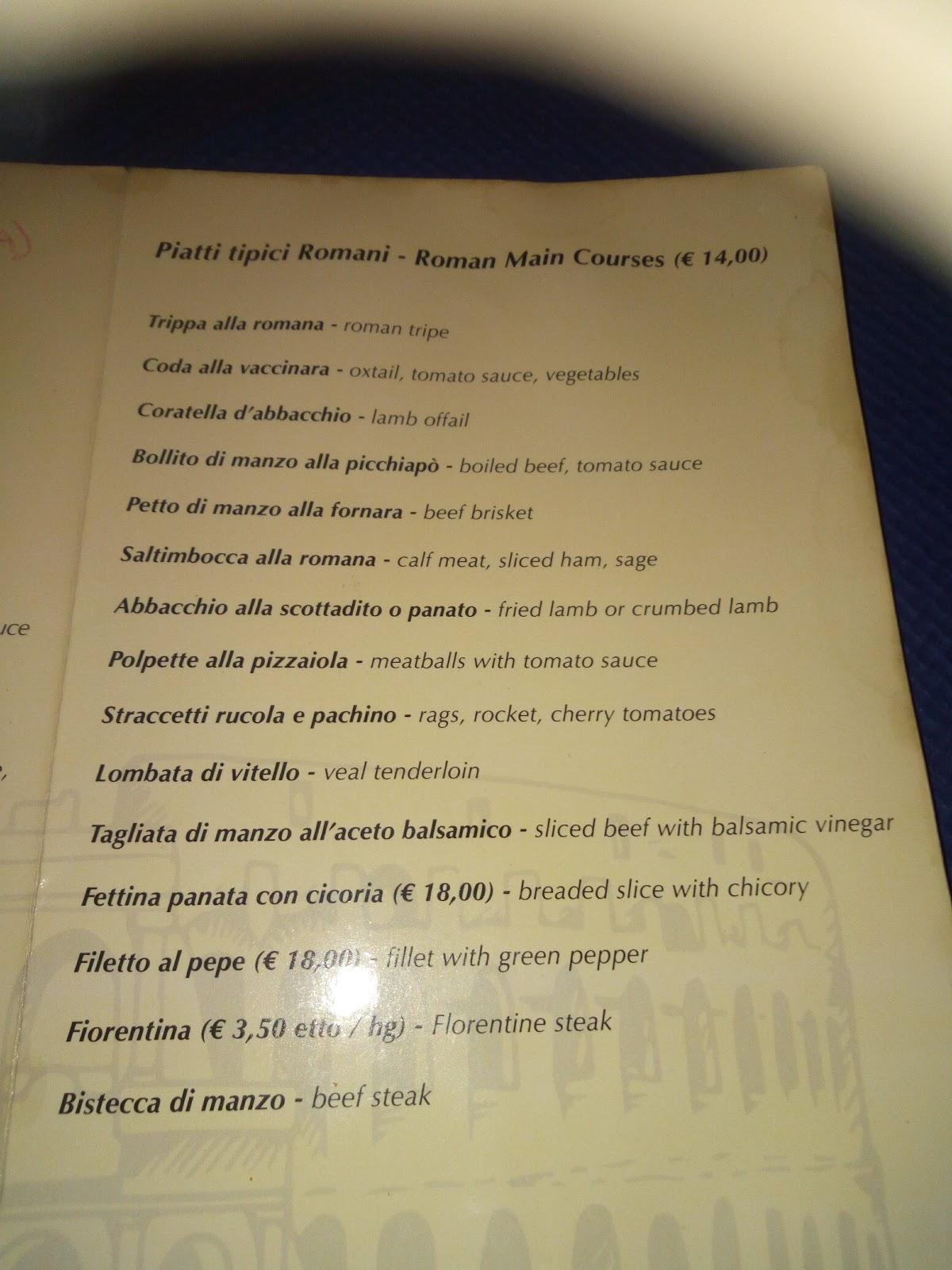 Menu da Il Coccio pizzeria, Roma, Via dei Meli