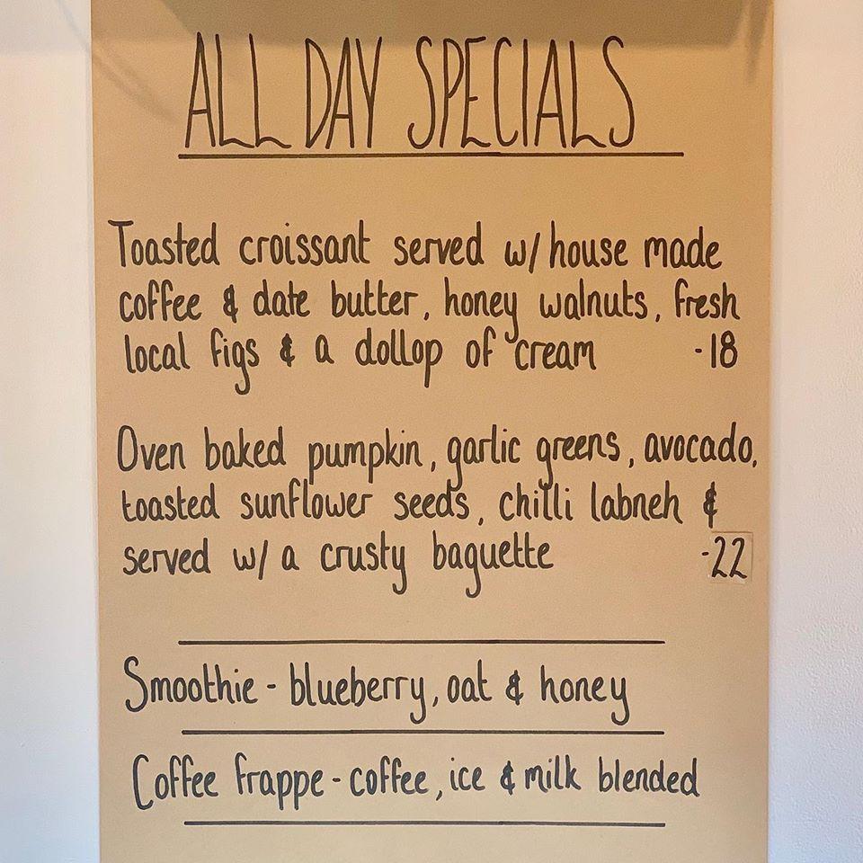 Menu at Highlands Merchant cafe, Moss Vale