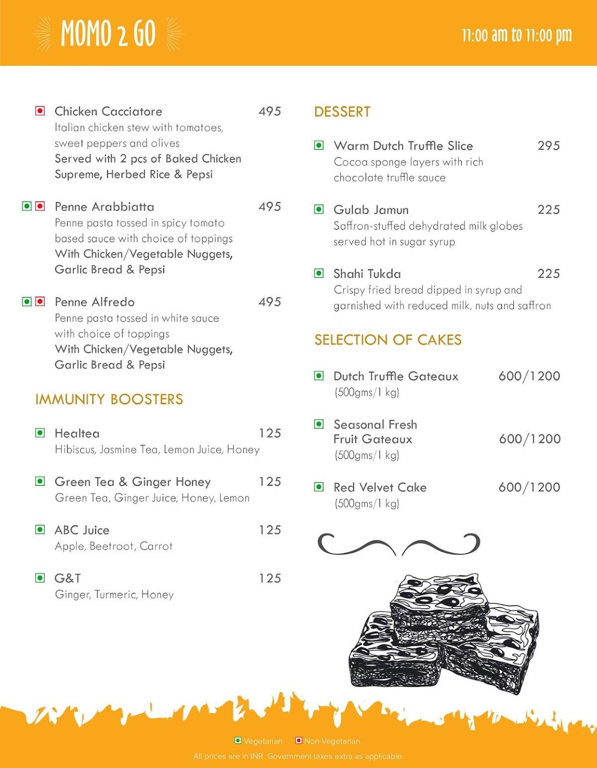 Menu at MoMo Café - Courtyard by Marriott, Bengaluru, Sarjapur Main Road