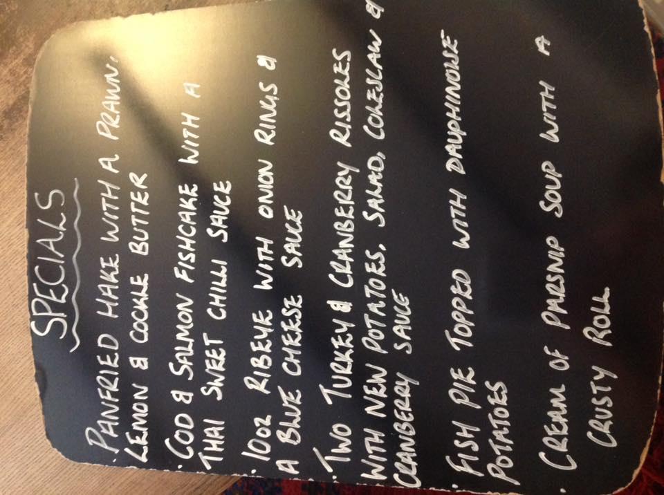Menu at The Cottage Inn b&b pub & bar, Llandeilo, Pentrefelin