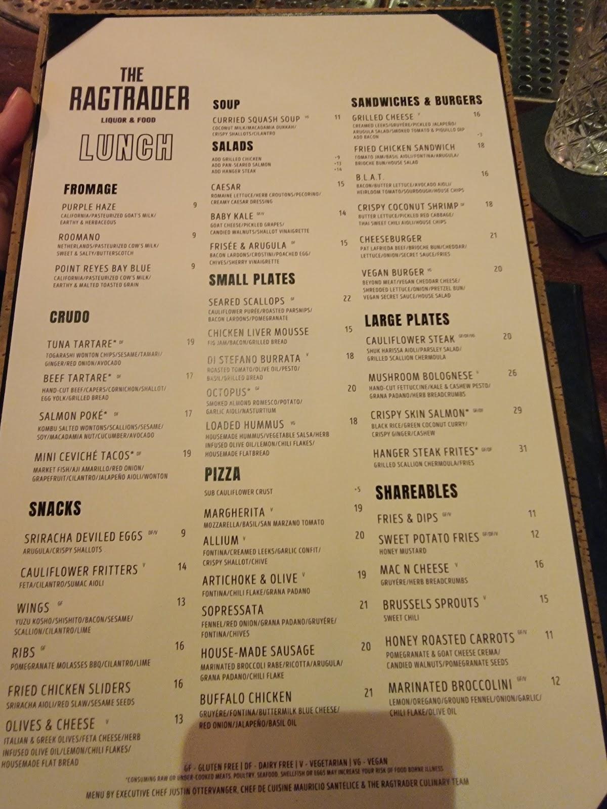 Menu at The Ragtrader & Bo Peep Cocktail and Highball Store pub & bar ...