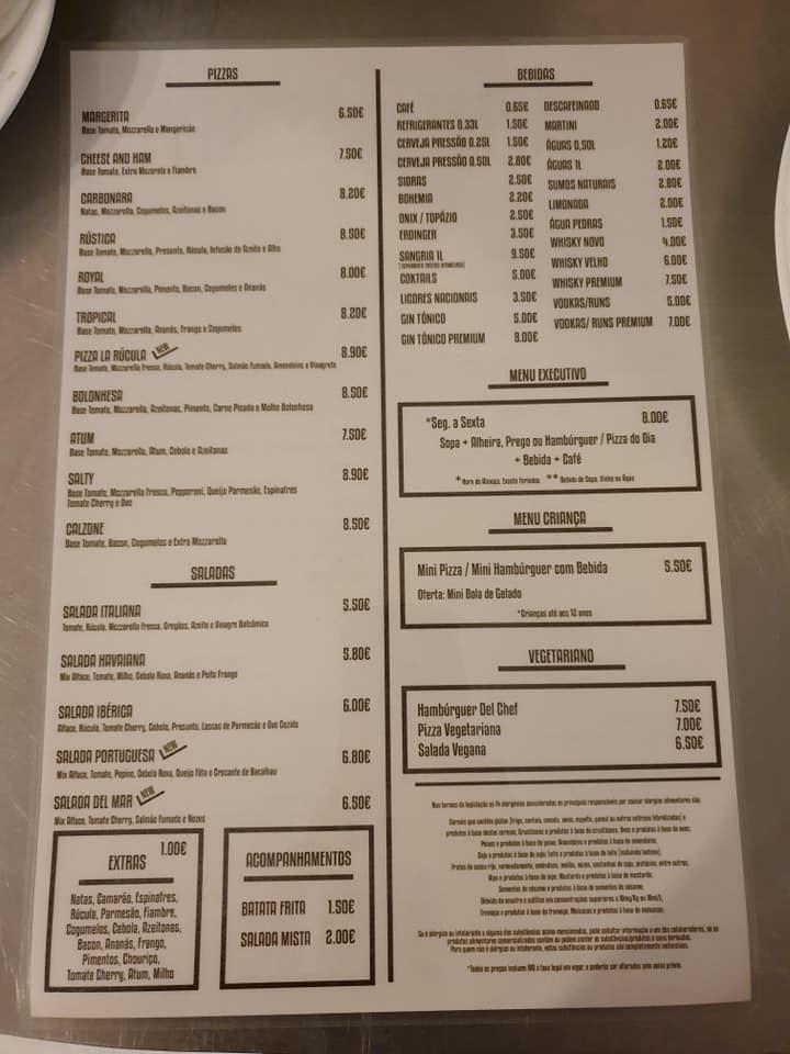 Carta del restaurante SWEET & SALTY, Coimbra
