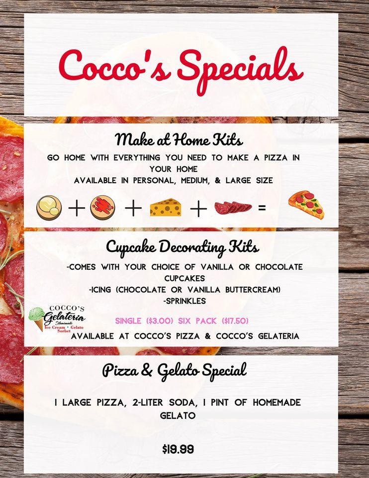 Menu at Cocco's Pizza pizzeria, Clifton Heights, 540 S Oak Ave