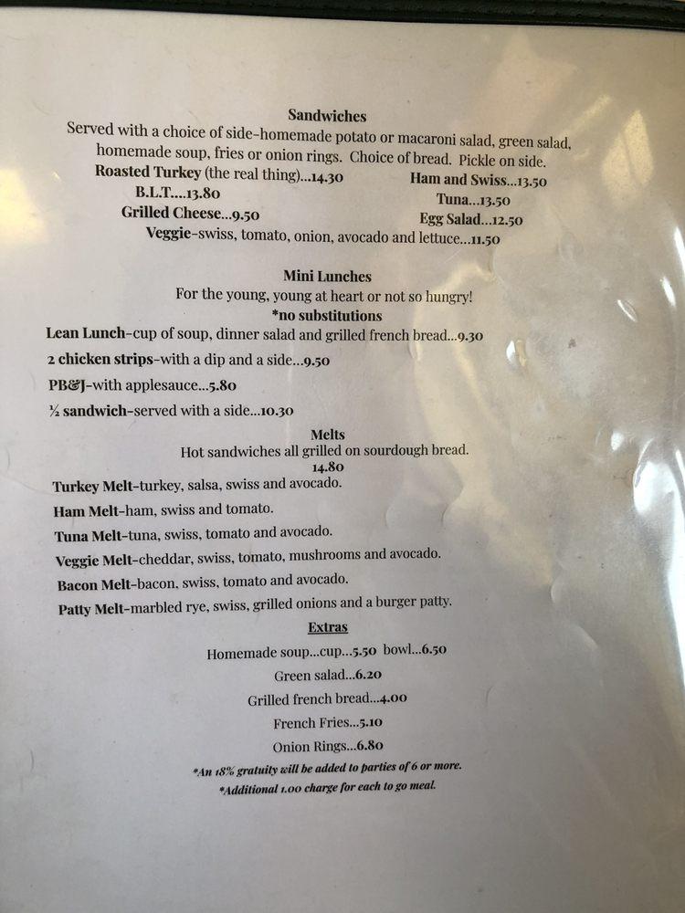 Menu at Greenhouse Cafe, Placerville
