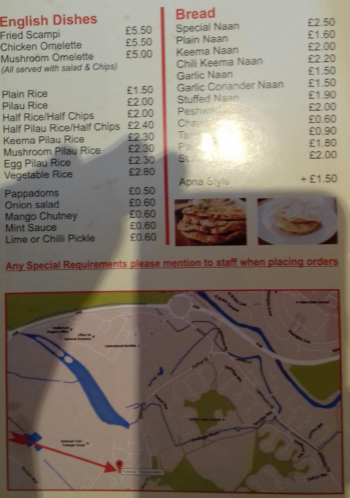 Menu at Twinz Fish Bar, Newport