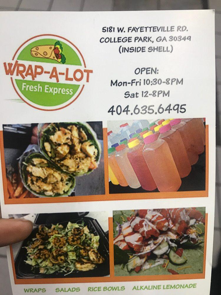 Menu at WRAP - A - LOT Fresh Express restaurant, College Park