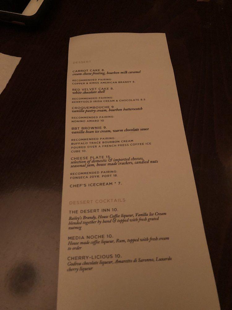 Menu at Bistro By The Tracks pub & bar, Knoxville
