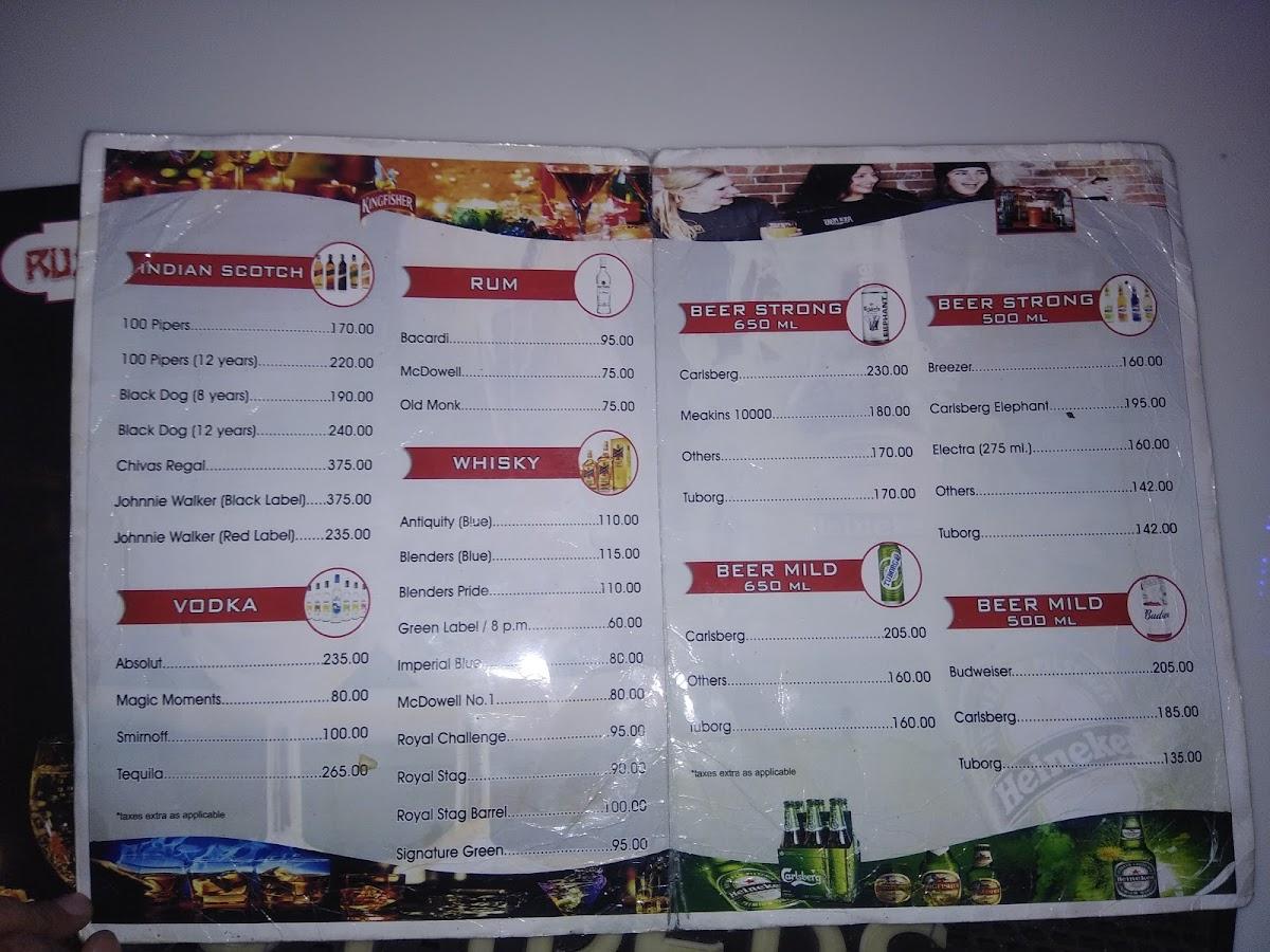 Menu at RUSH AND CRUSH CLUB & BAR, Aligarh