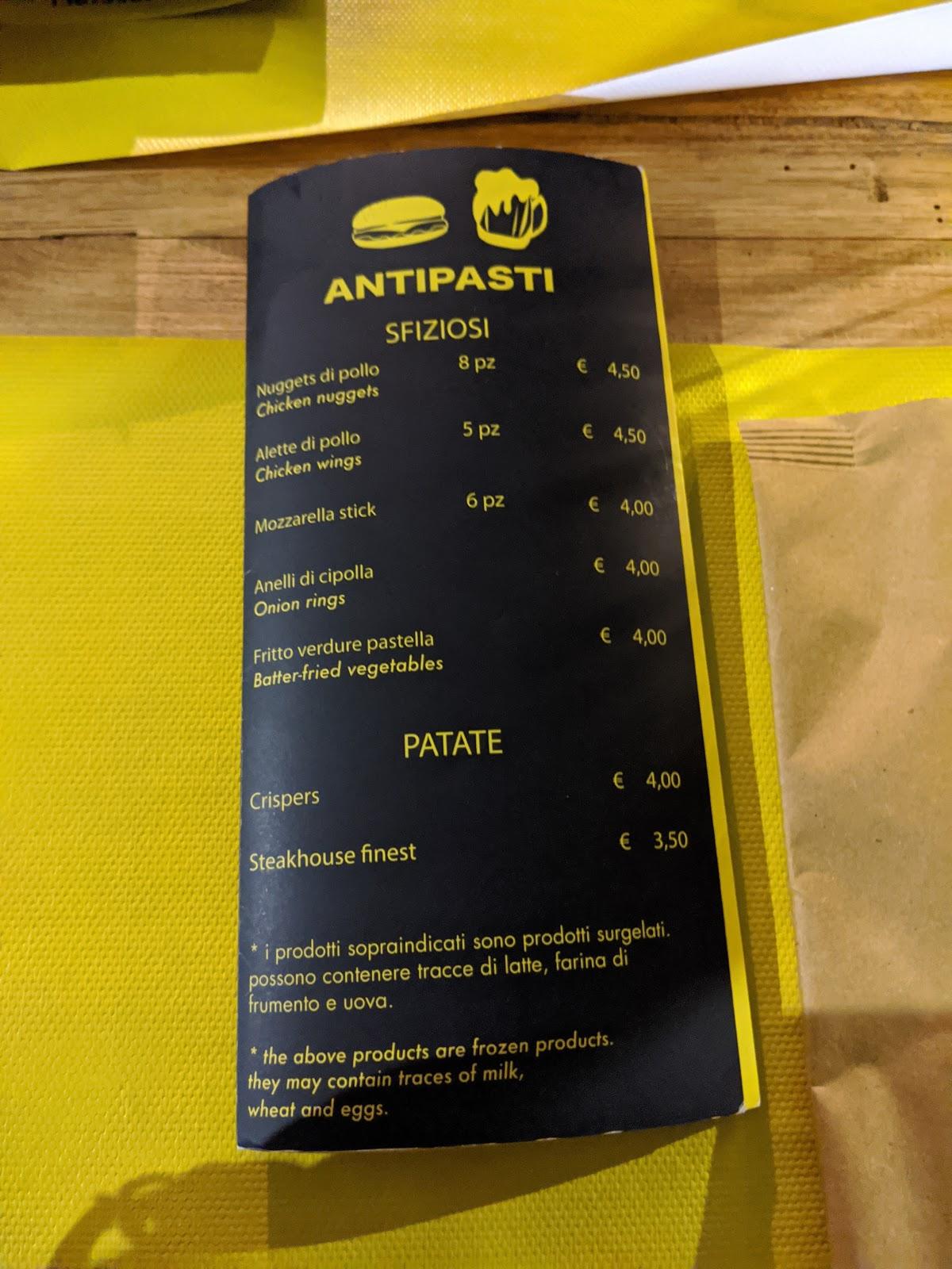 Menu da PLAN B Burgers & Beers ristorante, Palau
