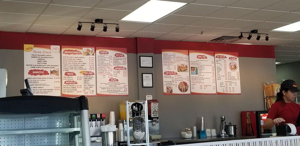 Menu at Paff's restaurant, Evanston