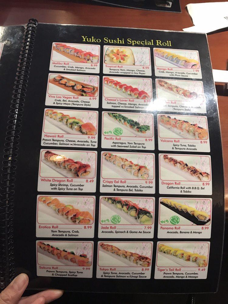 Menu at Yuko Maki restaurant, North Vancouver, Lonsdale Ave