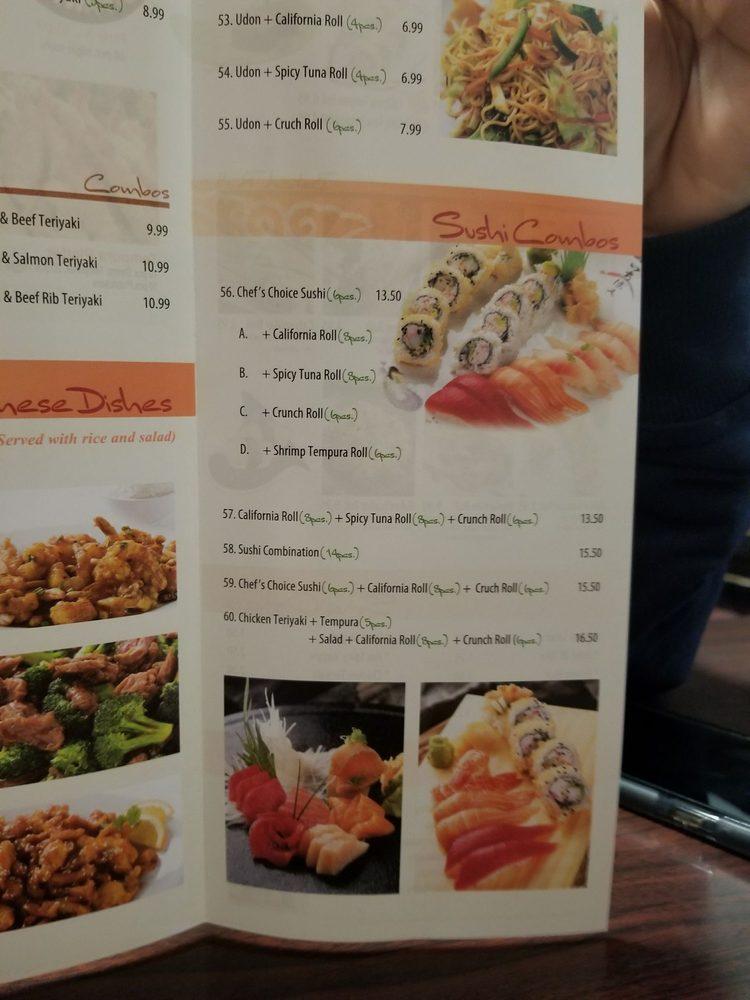 Menu at Rolla Sushi restaurant, Santa Clarita