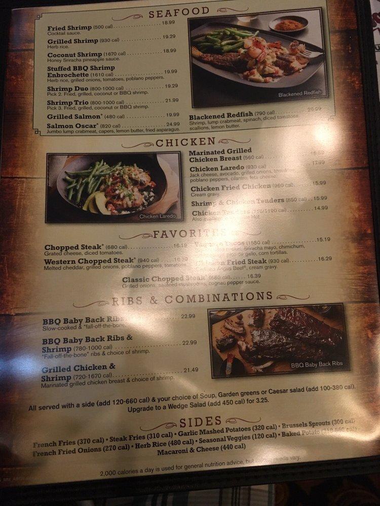 Menu at Saltgrass Steak House steakhouse, Biloxi, 140 Beach Blvd