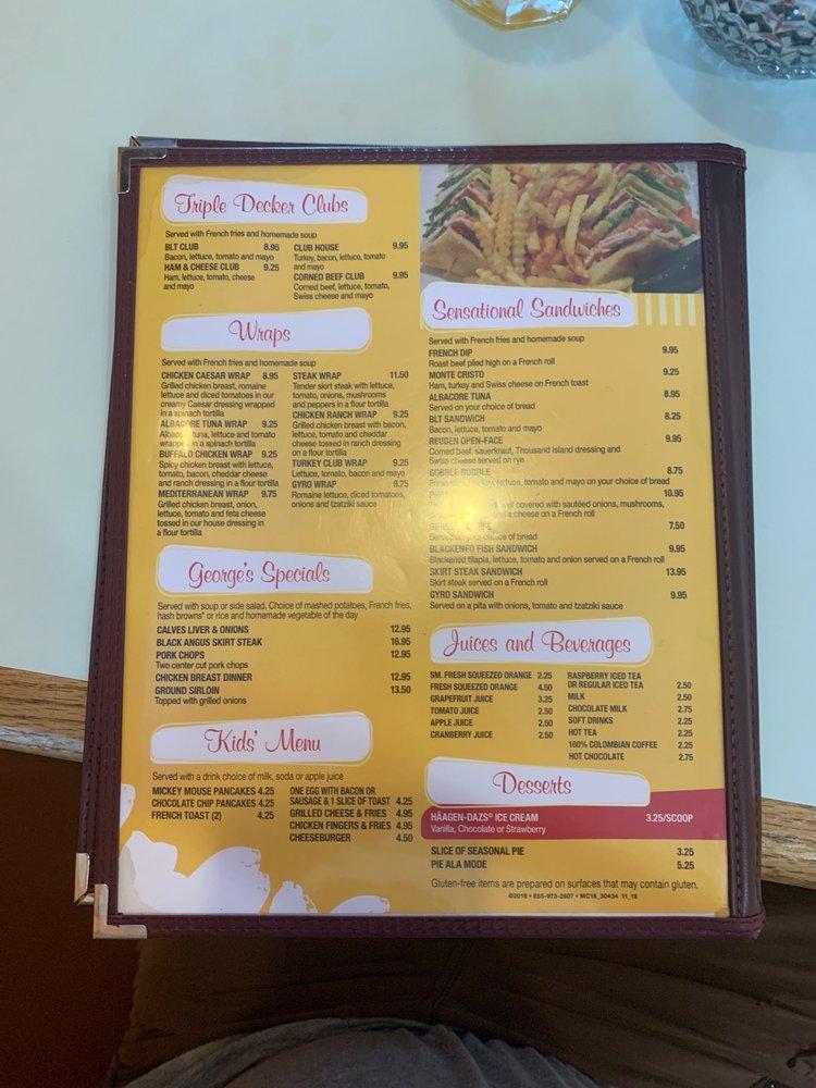 Menu at The Michigan City Sugar Bowl restaurant, Michigan City