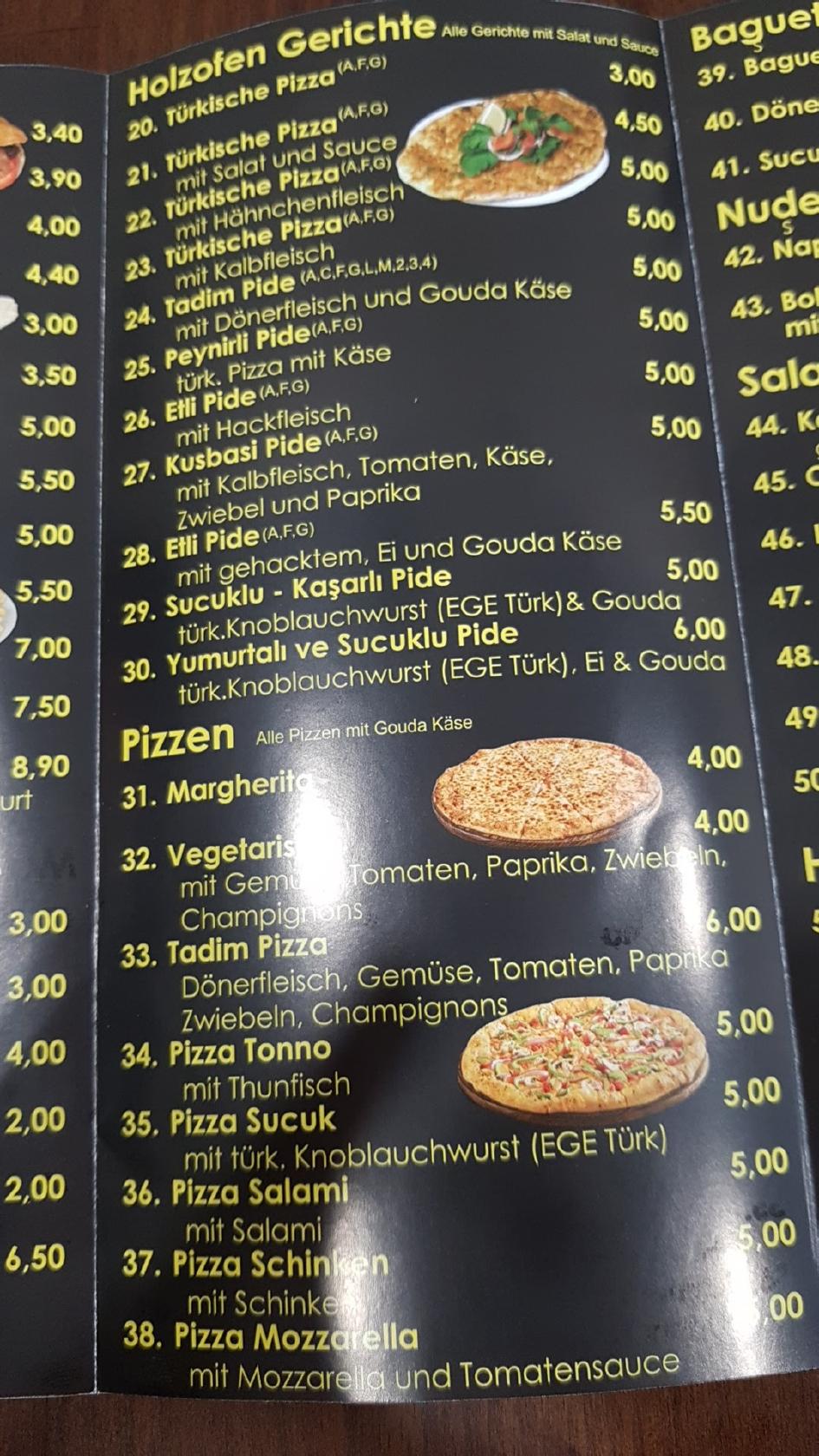 Speisekarte von Tadim restaurant, Dortmund