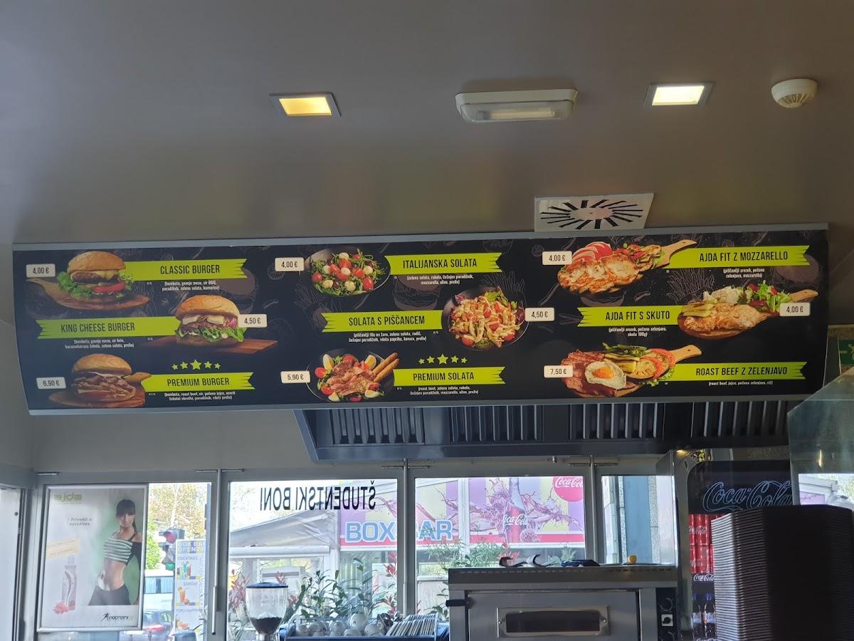 Speisekarte von Fast Food Ajda, Ljubljana, Trg Osvobodilne fronte 13