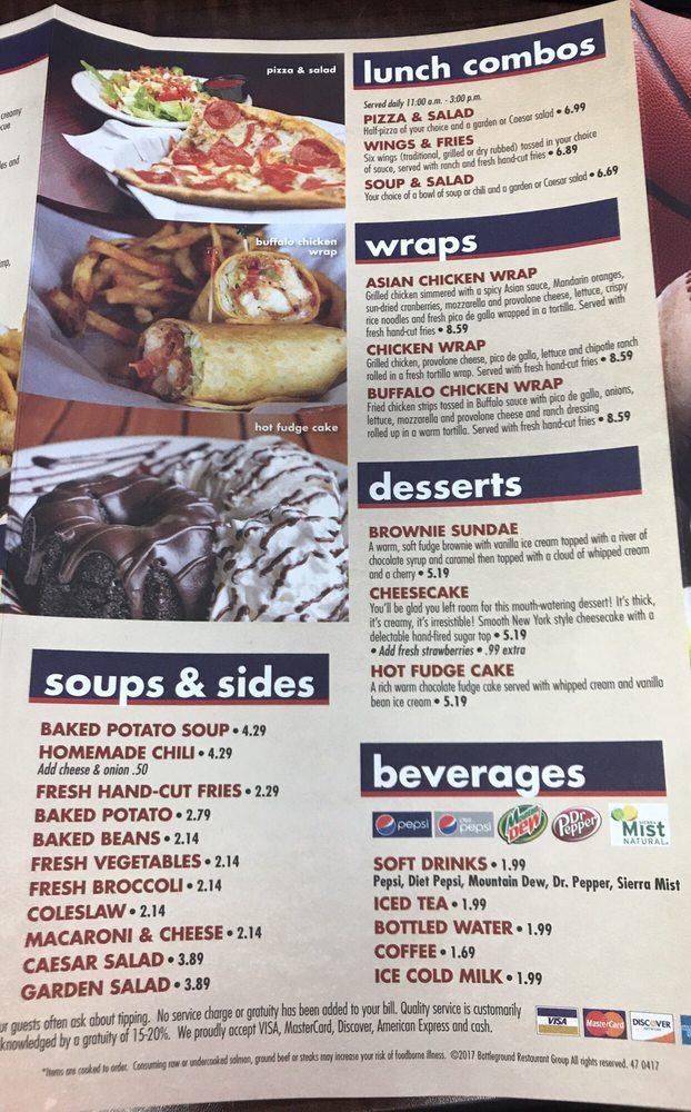 Menu at Kickback Jack's High Point pub & bar, High Point