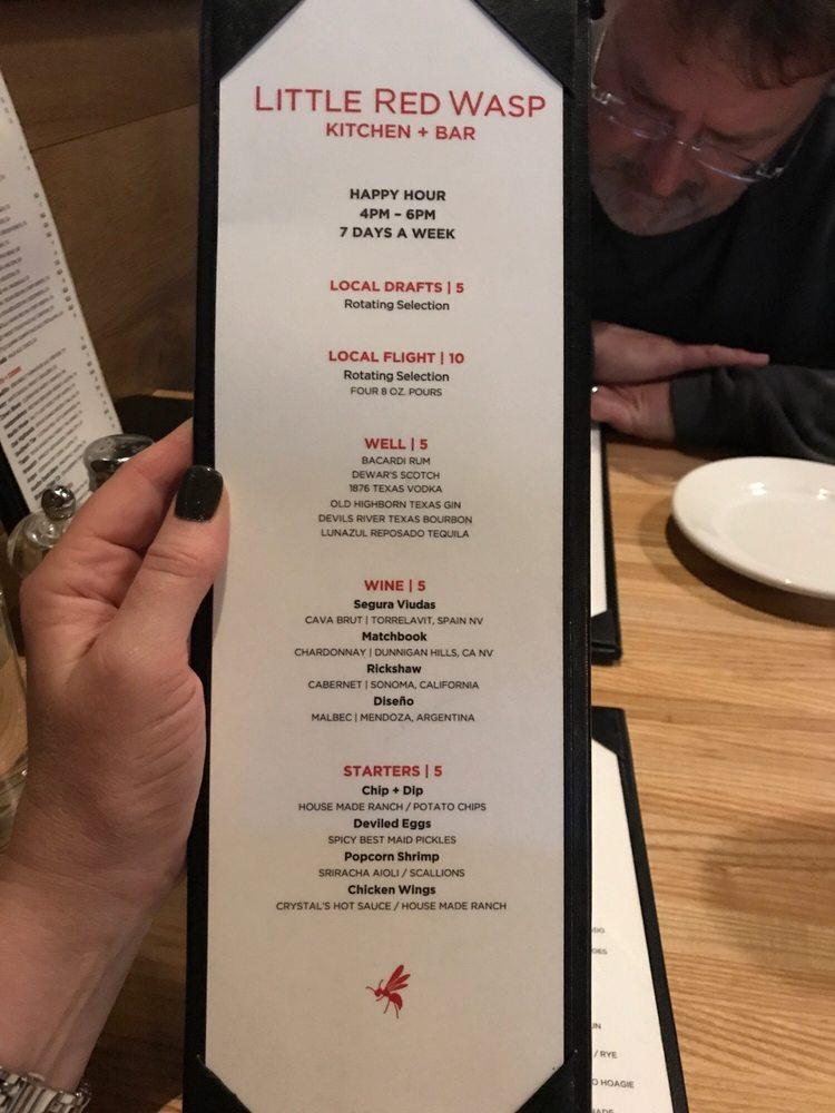 Menu at Little Red Wasp restaurant, Fort Worth