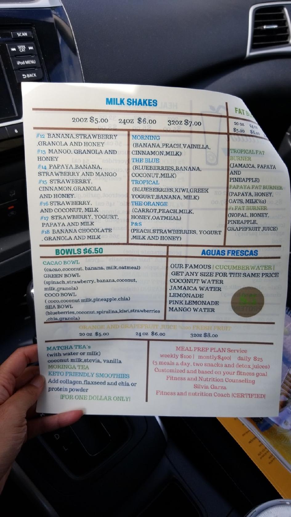 Menu at The Solution restaurant, Laughlin Air Force Base