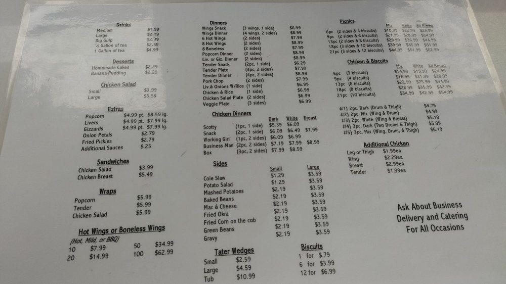 Menu at Hathaways Fried Chicken desserts, Monroe