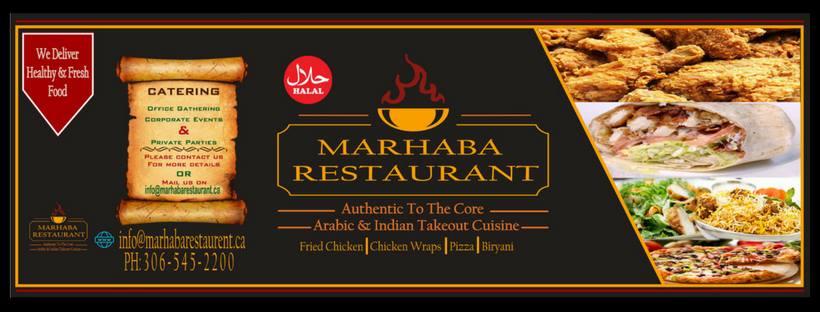 Menu at Marhaba Restaurant, Regina