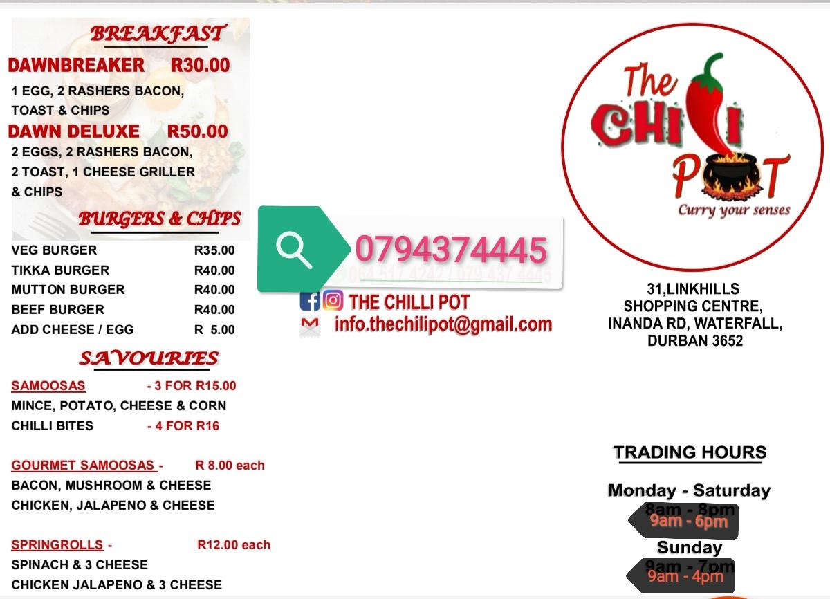 The Chilli Pot, Outer West Durban - Restaurant reviews
