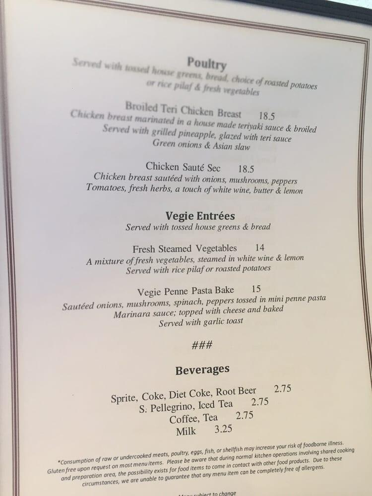 Menu at The Cook's Corner Diner restaurant, Wenatchee