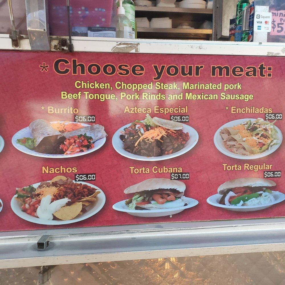 Menu at Azteca Grill restaurant, USA, Royal Oaks Rd