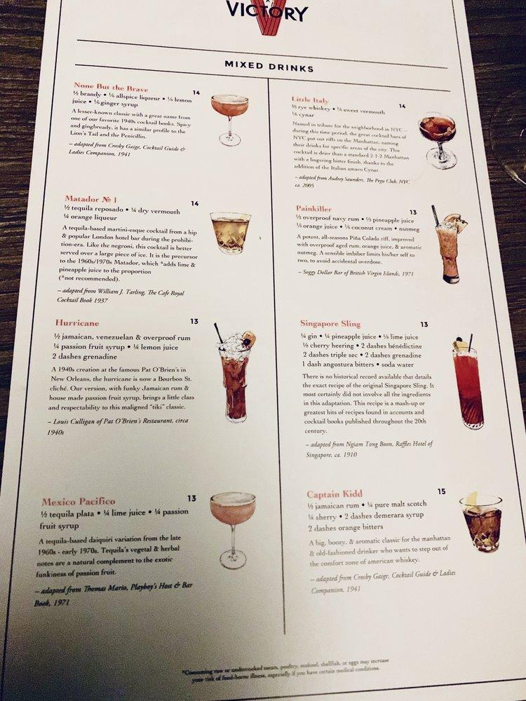 Menu at Small Victory pub & bar, Austin