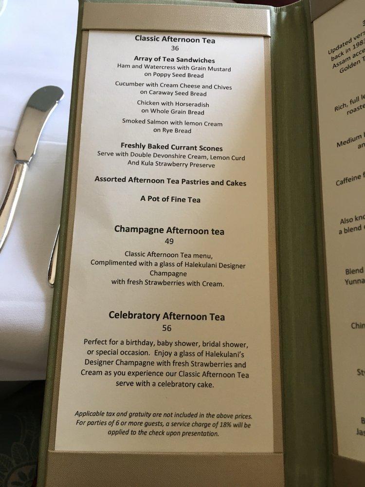 Menu at Veranda pub & bar, Honolulu