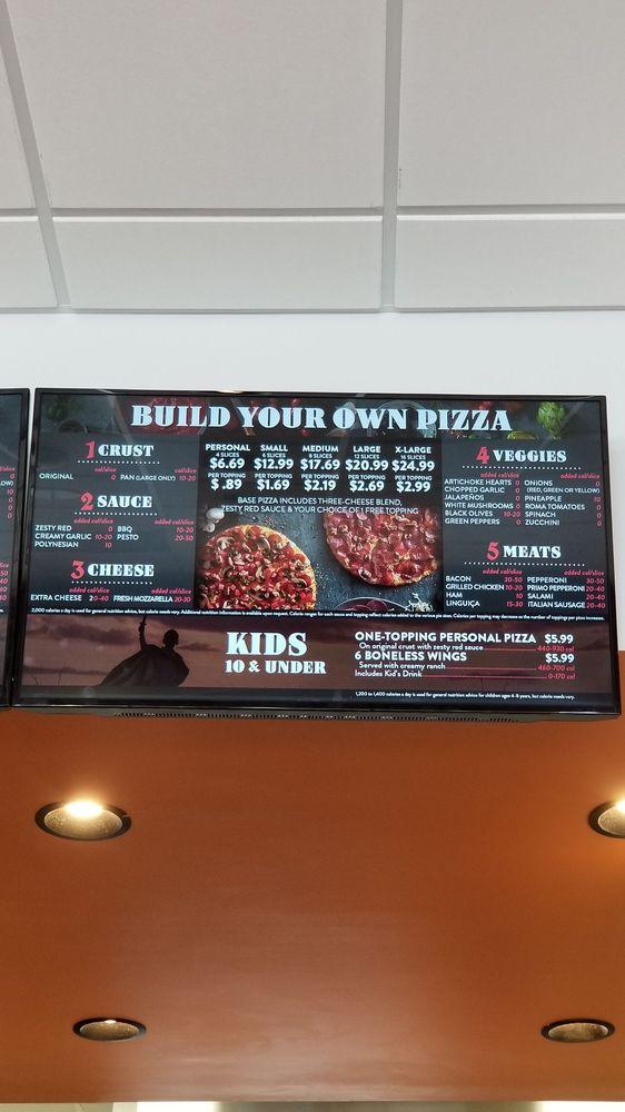 Menu at Round Table Pizza pizzeria, Redondo Beach, S Pacific Coast Hwy