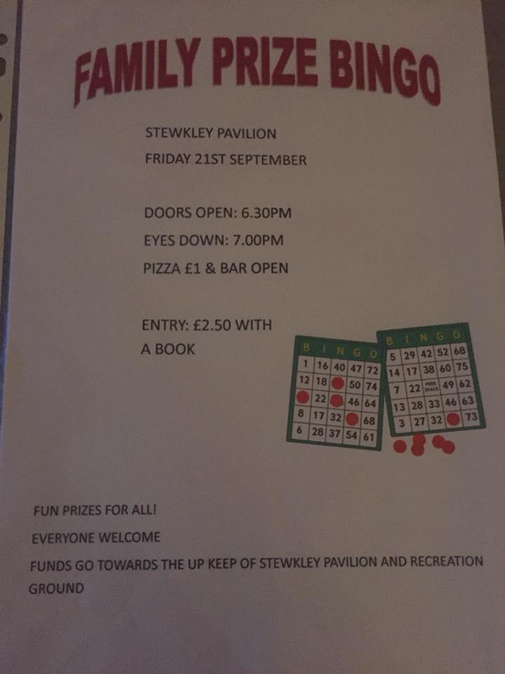 Menu at Stewkley Recreation Ground Sports Pavilion, Stewkley