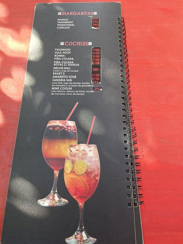 Menu at Sushi Sun restaurant, Puerto Peñasco