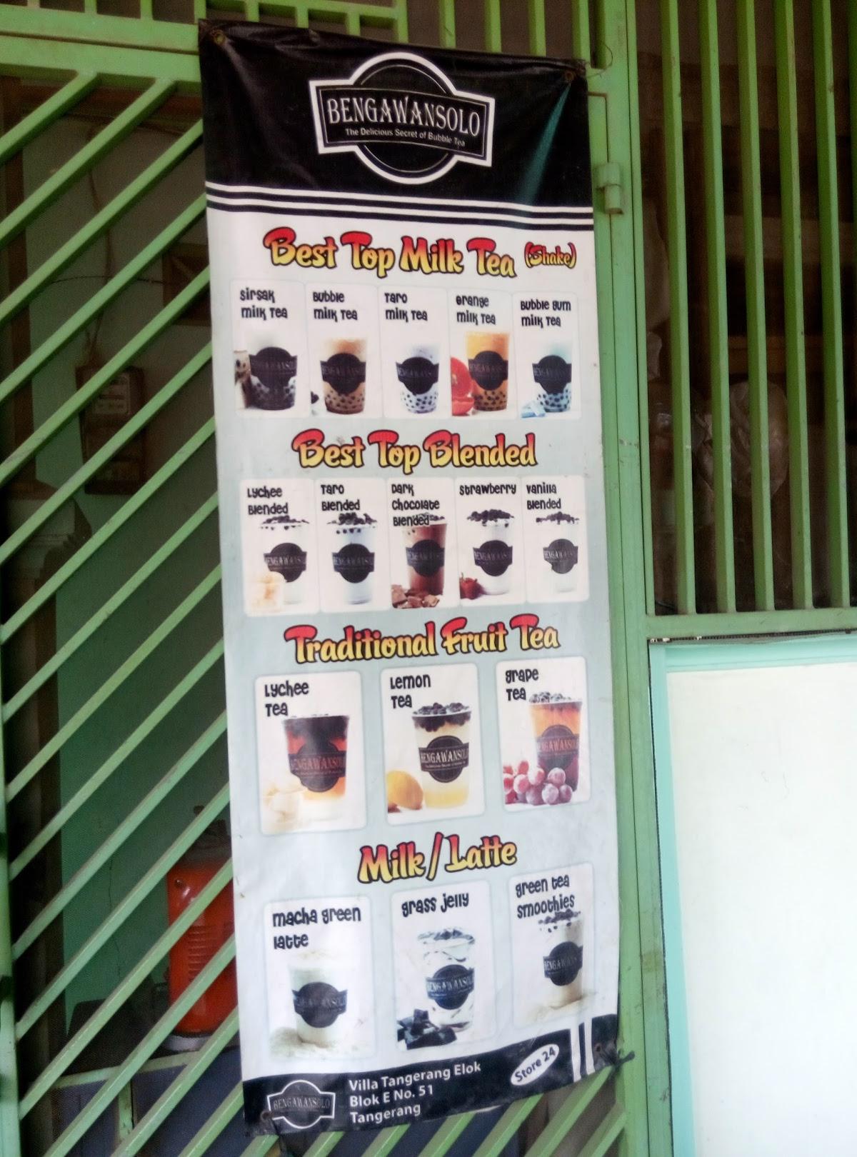 Menu at Es BenSol Elok cafe, Tangerang