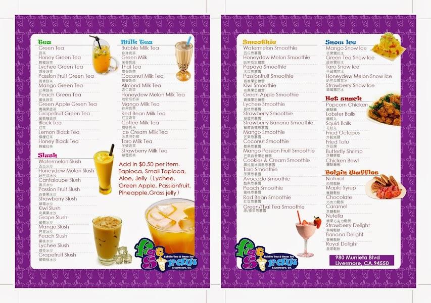 Menu at Fat Straw Cafe Livermore, Livermore