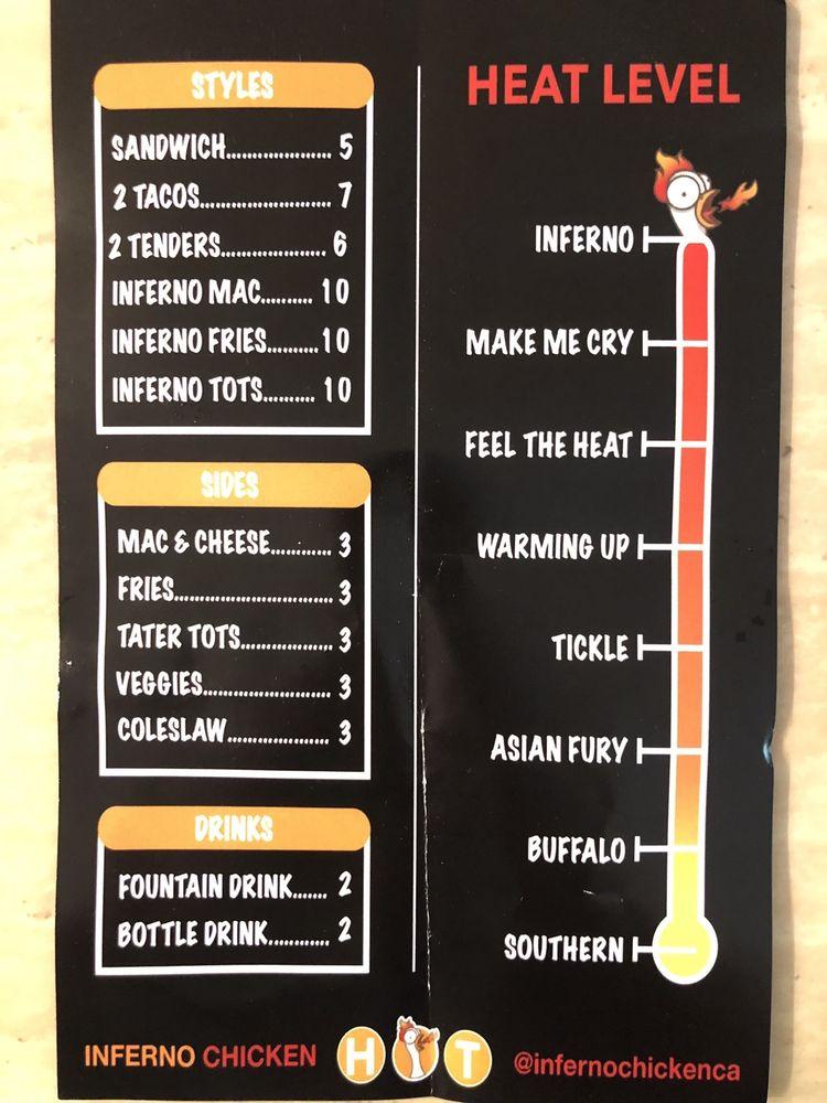 Menu at Sam's Grill House & Inferno Chicken BBQ, Citrus Heights