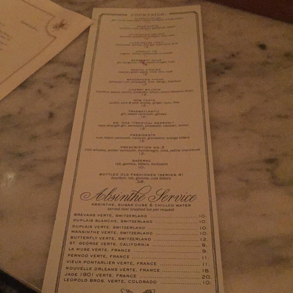 Menu at Kimball House pub & bar, Decatur