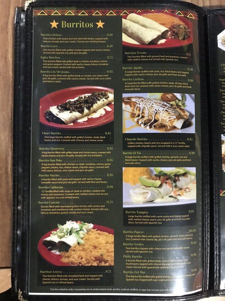 Menu at Mi Jalisco Mexican Restaurant, Ruther Glen, Rogers Clark Blvd