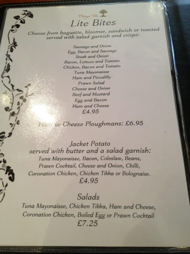 Menu at Orange Tree Pub & Dining, Romford, Orange Tree Hill