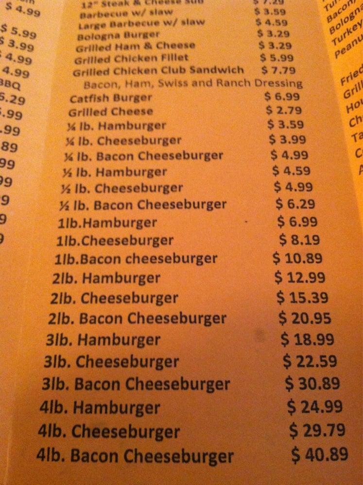 Menu at Big Mike's Burger Shoppe restaurant, Petersburg, County Dr