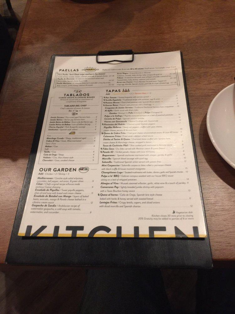 Menu at Toro Kitchen + Bar, San Antonio, E Commerce St