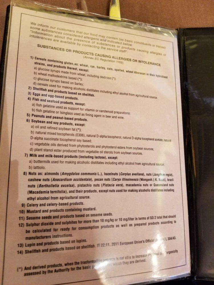 Menu da Nerone pizzeria, Roma, Via del Viminale