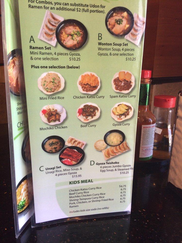 Menu at Ramen Ya restaurant, Ewa Beach, 91-1401Fort