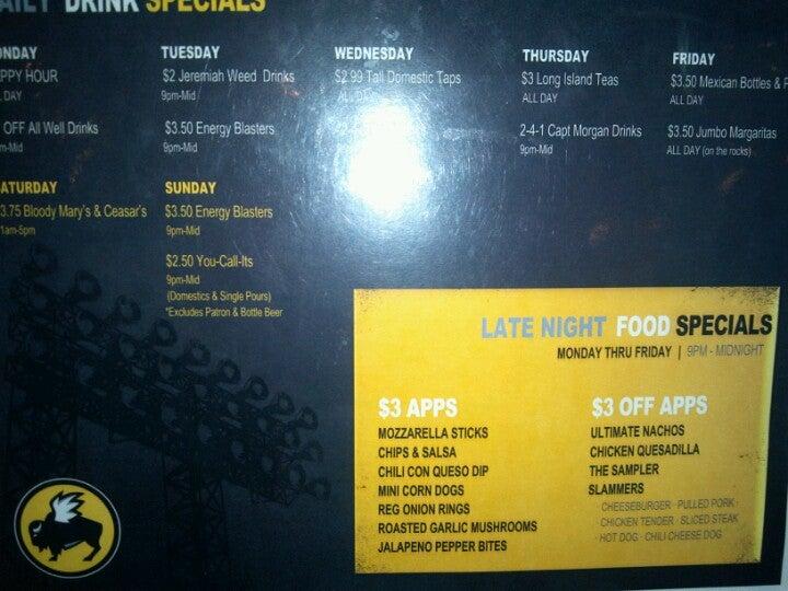 Menu at Buffalo Wild Wings pub & bar, Brookings