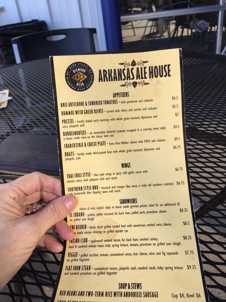 Menu at Diamond Bear Brewing Co. pub & bar, North Little Rock