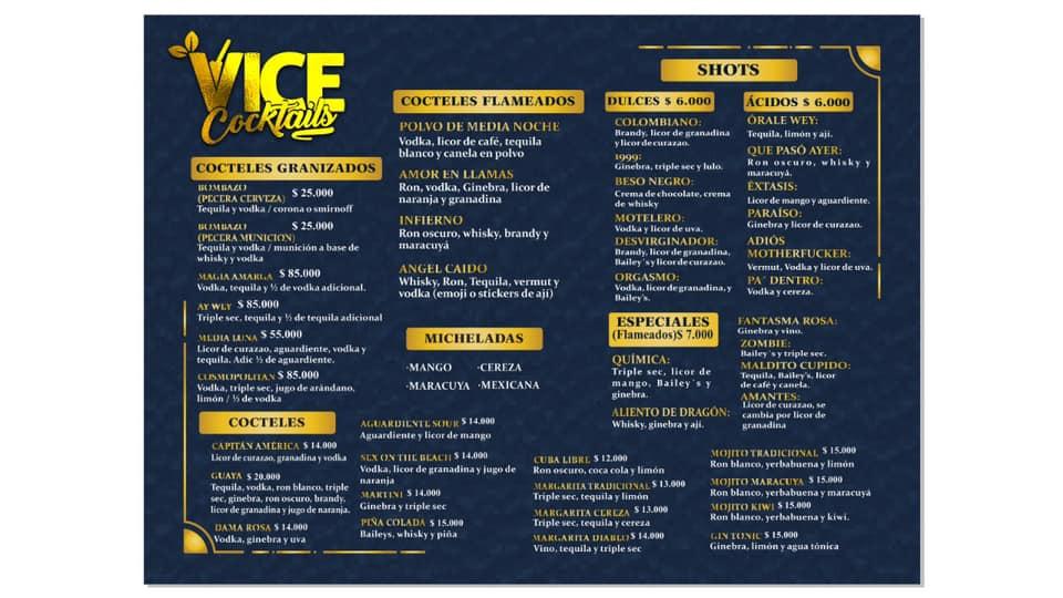 Menu at ÉLITE pub & bar, Neiva, Cra. 7 #No 13 58