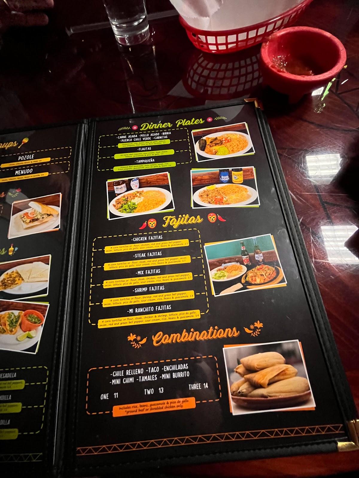 Menu at Mi Ranchito Taco Shop -Tioga pub & bar, Tioga