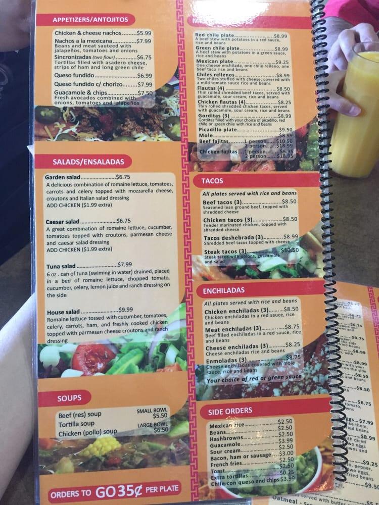 Menu at Good Coffee restaurant, El Paso, Montana Ave