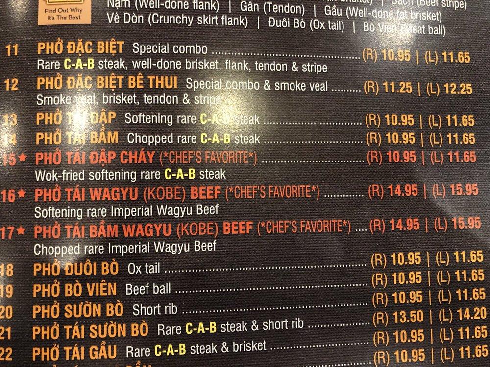 Menu at Pho 90 Degree - Milpitas restaurant, Milpitas